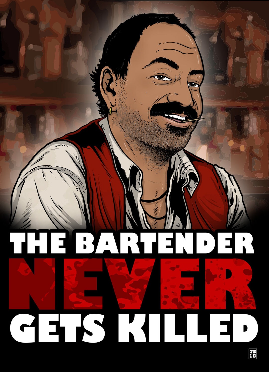 Cheech Bartender 5x7 Mini-print - Etsy