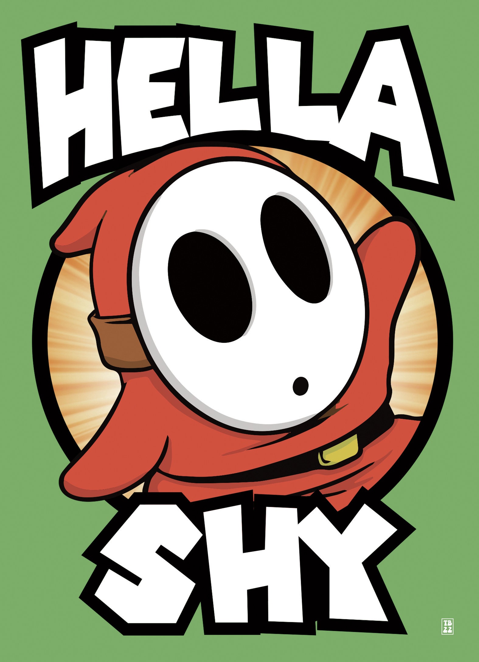 Shy Guy Hella Shy 5x7 Mini-print - Etsy