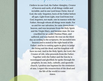 Apostle Creed Printable - Etsy