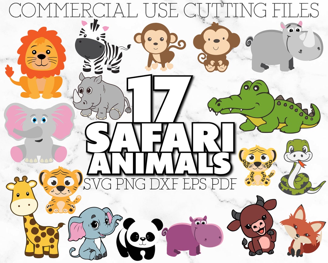 Safari Tiere SVG Tier SVG Bundle Dschungel Tiere SVG - Etsy.de