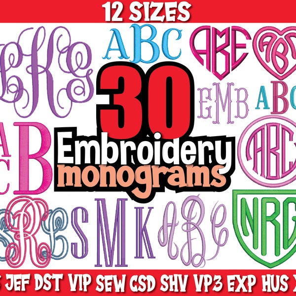 Free Embroidery Fonts - Etsy