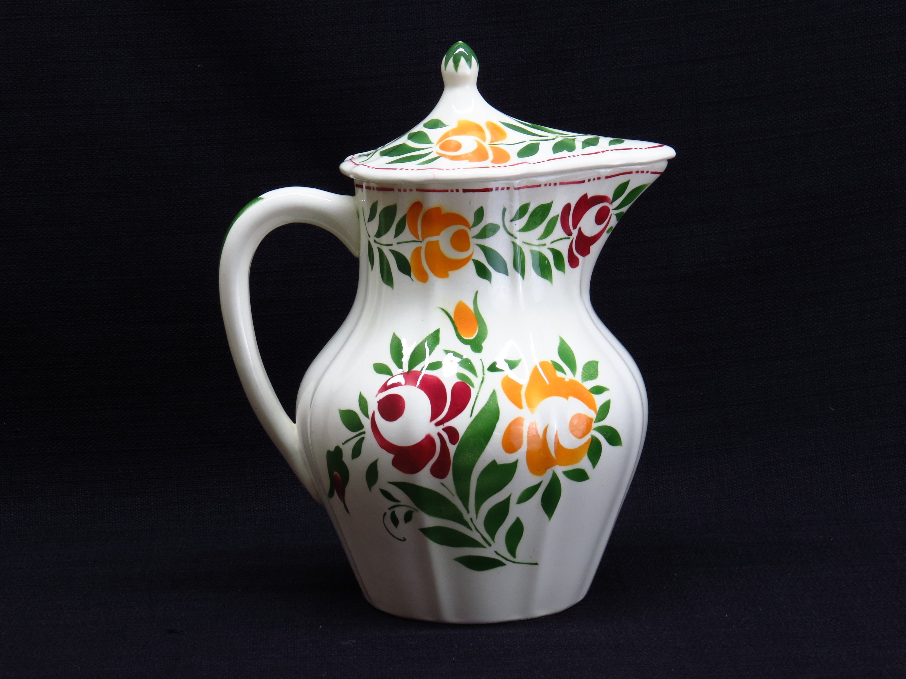 Belgian Art Pottery Vintage Boch F La Louviere Belgium Covered Lidded ...