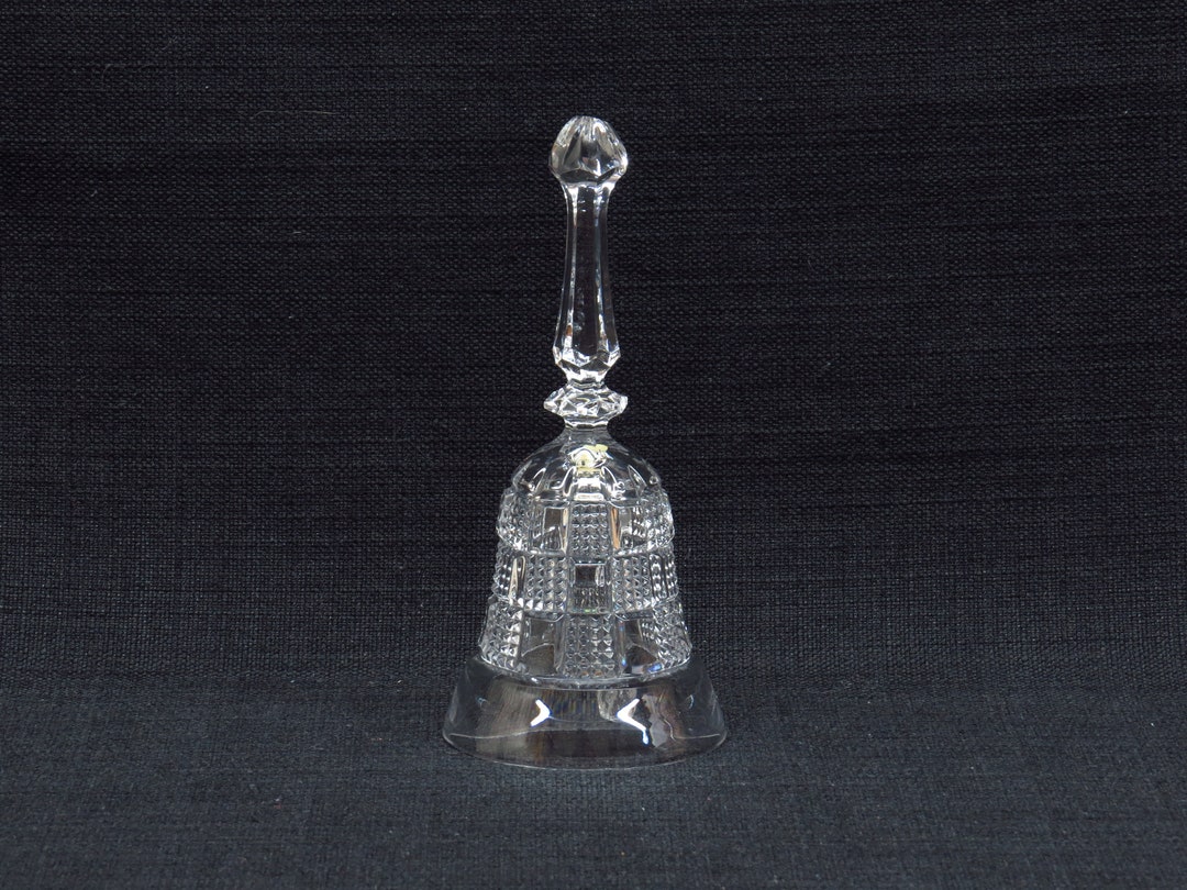 Vintage Clear Patterned Crystal Bell Quilted Rectangle Design - Etsy ...
