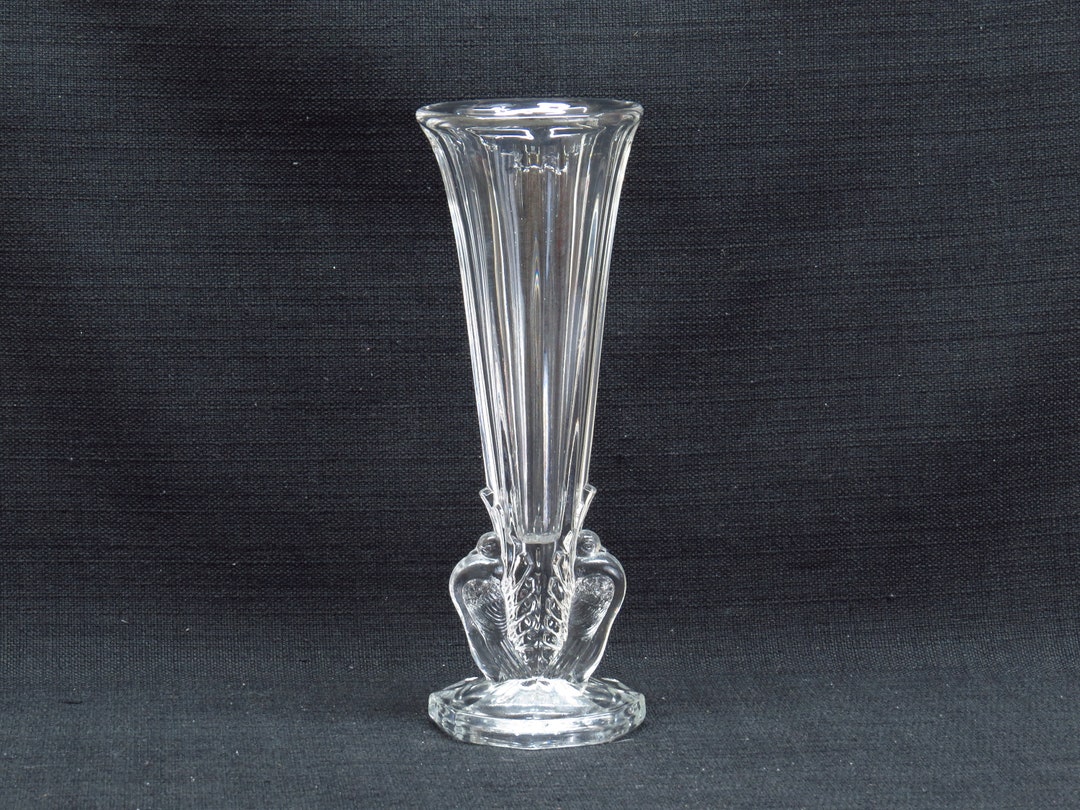 Elegant Art Deco Style Vintage Libochovice Glassworks Czechoslovakian ...