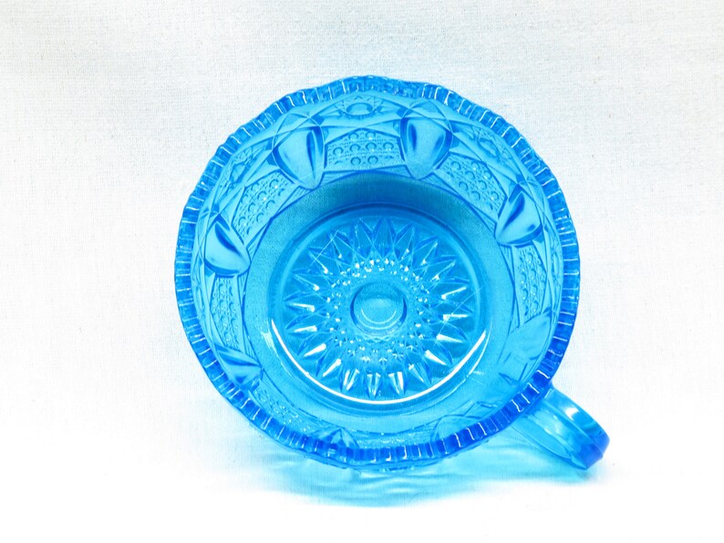 Vintage Smith Glass Quintec Colonial Blue Pattern Handled Nappy Bowl - Etsy