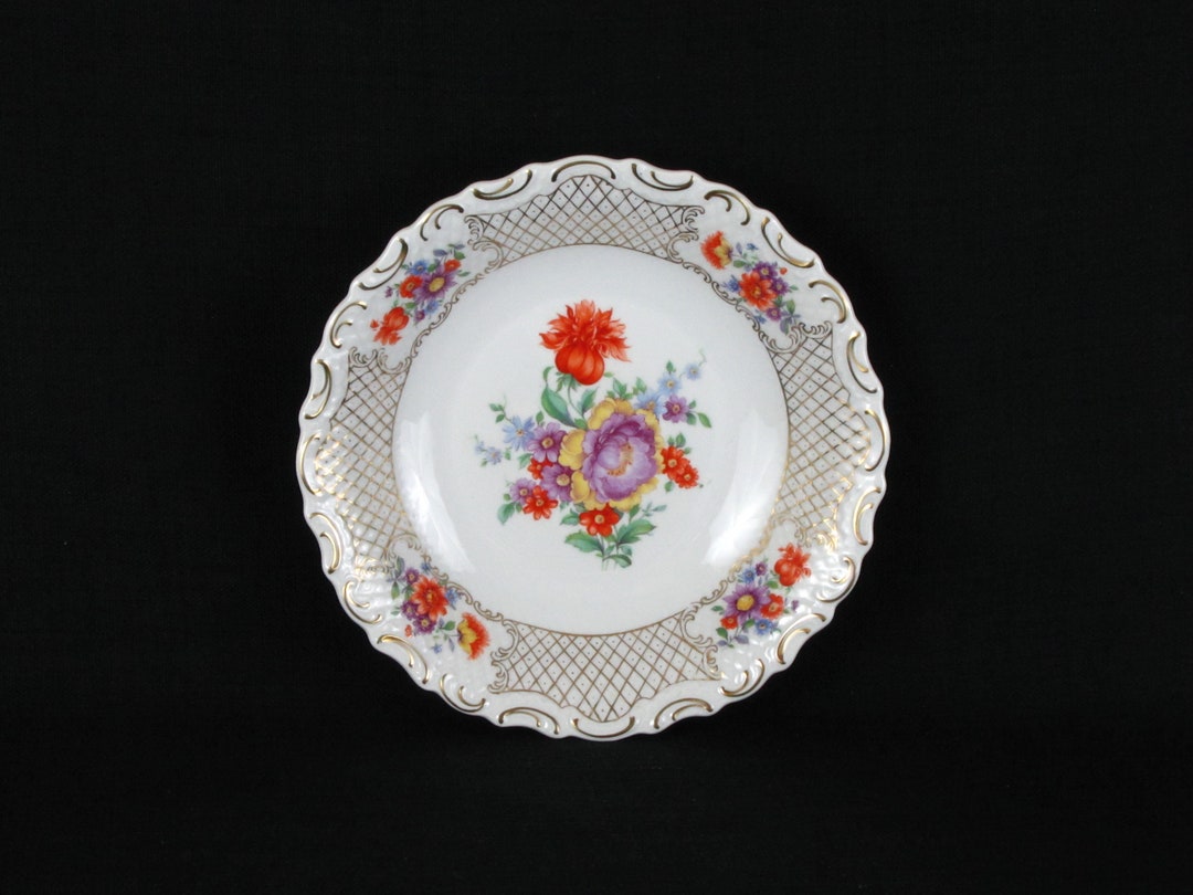 Schumann Bavaria Germany U.S Zone Vintage Porcelain Colorful Floral ...