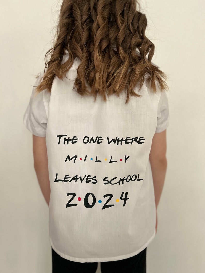 SCHOOL LEAVERS SHIRT ,friends, Keepsake , Glitter , Personalised ...