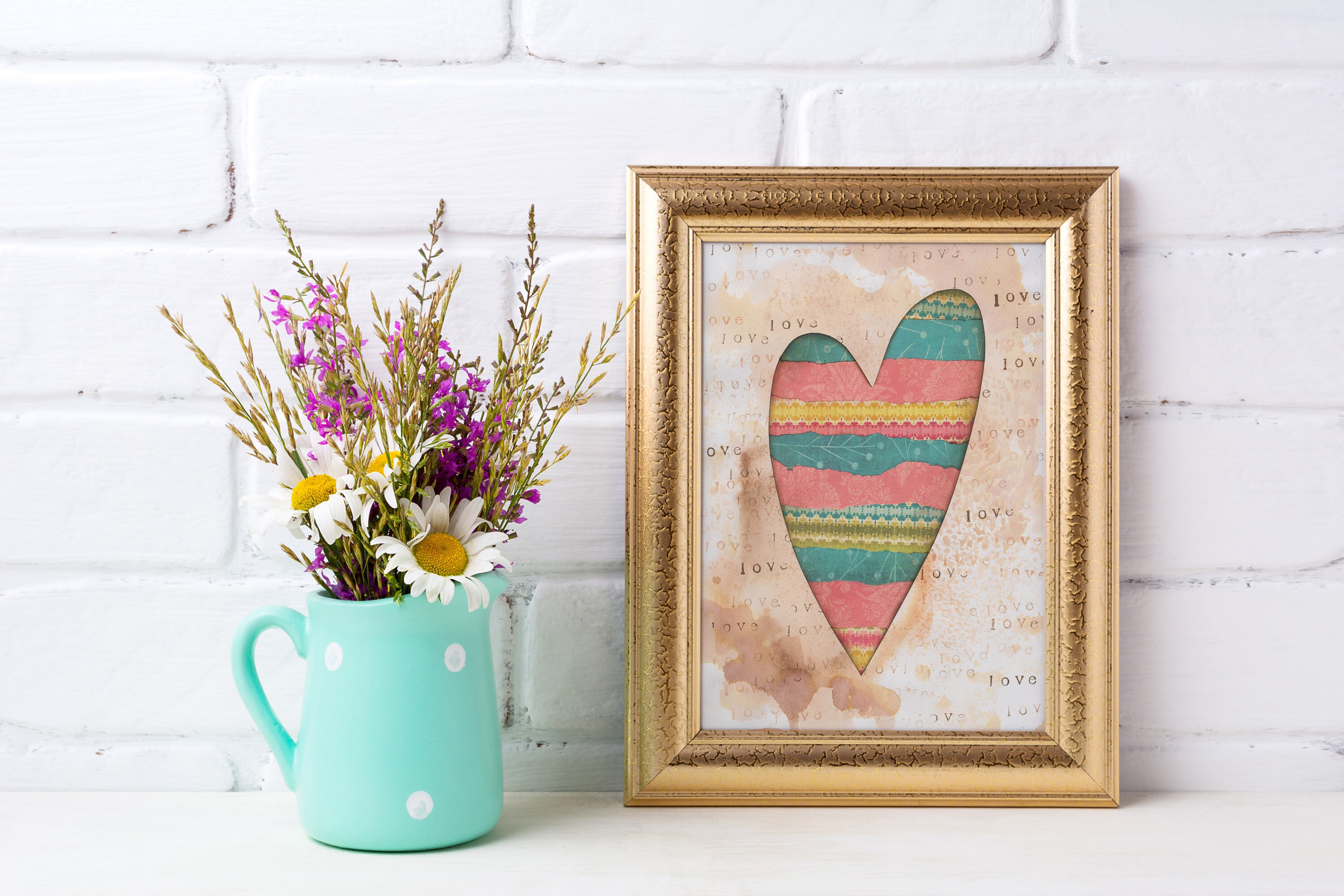 Printable Friendship Heart Artwork Vintage Pattern Heart Set - Etsy