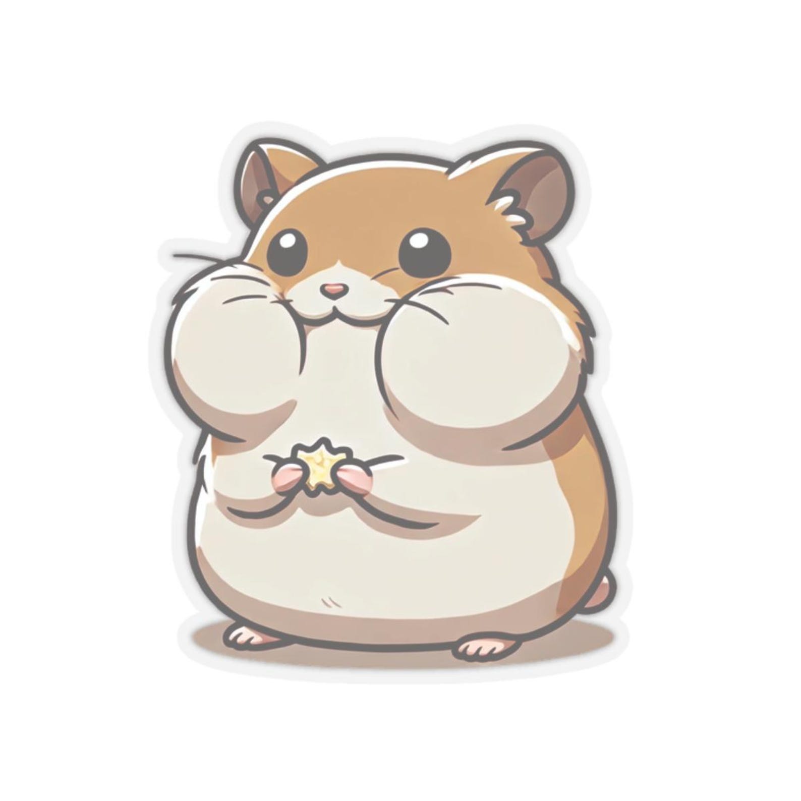 Chubby Hamster Stickers, Cute Kawaii Animal Decals, Foodie Sticker ...