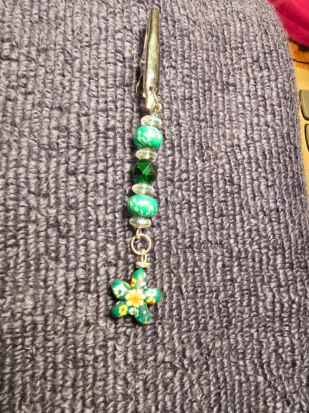 Green Flower Star Alligator Clip - Etsy