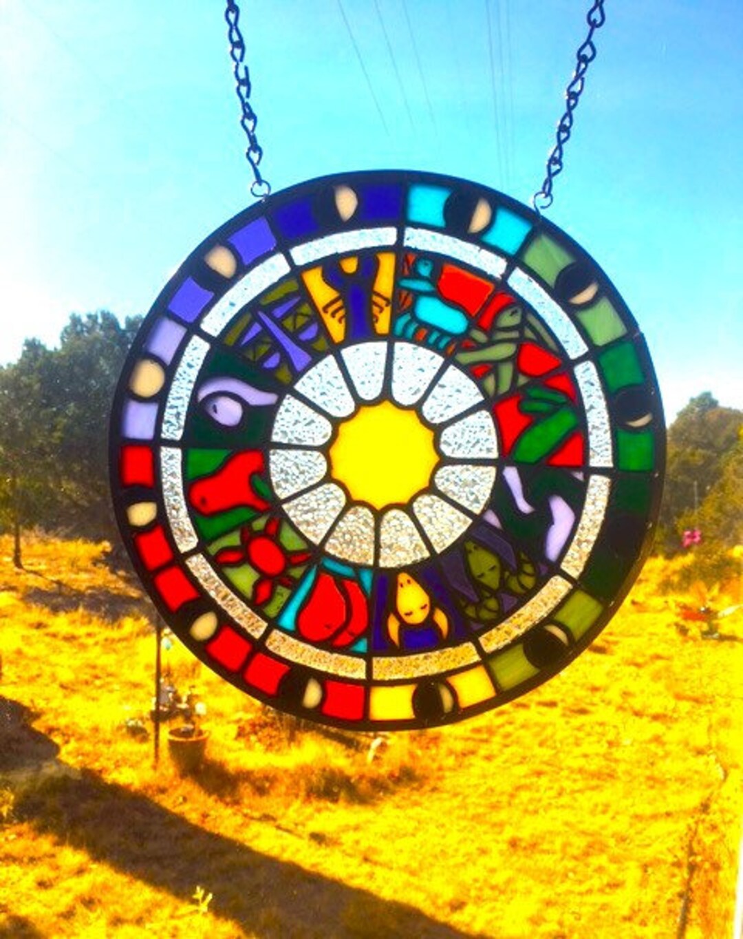 Stained Glass Zodiac Panel - Etsy