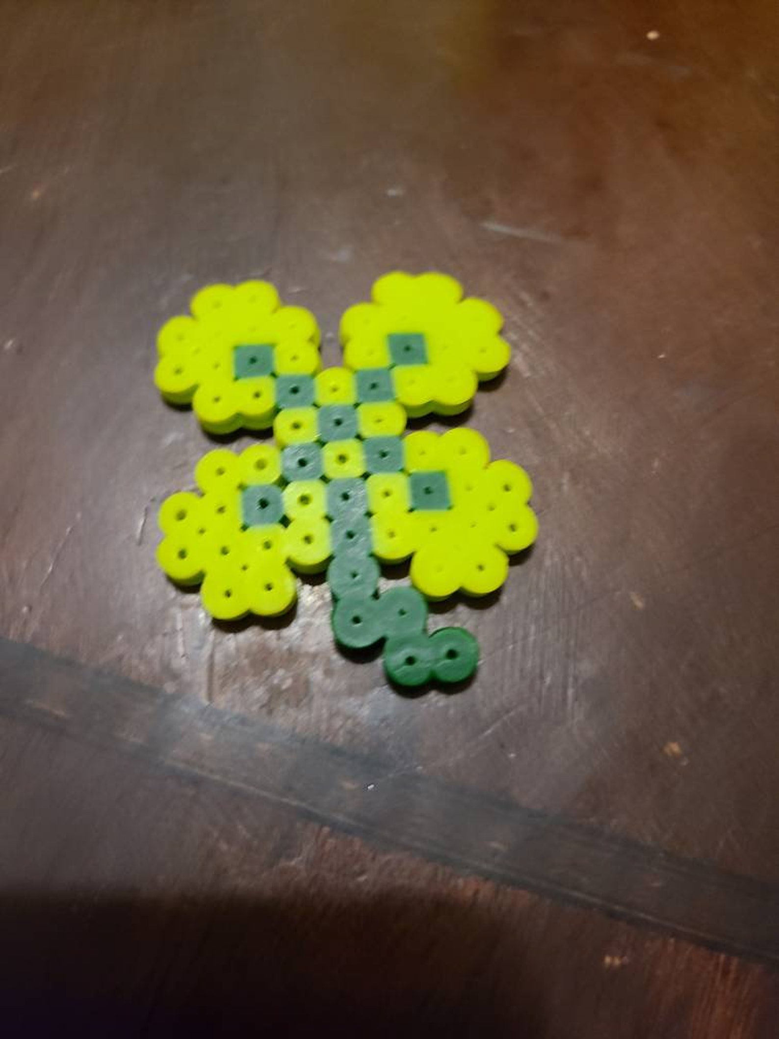 Four Leaf Clover perler bead | Etsy