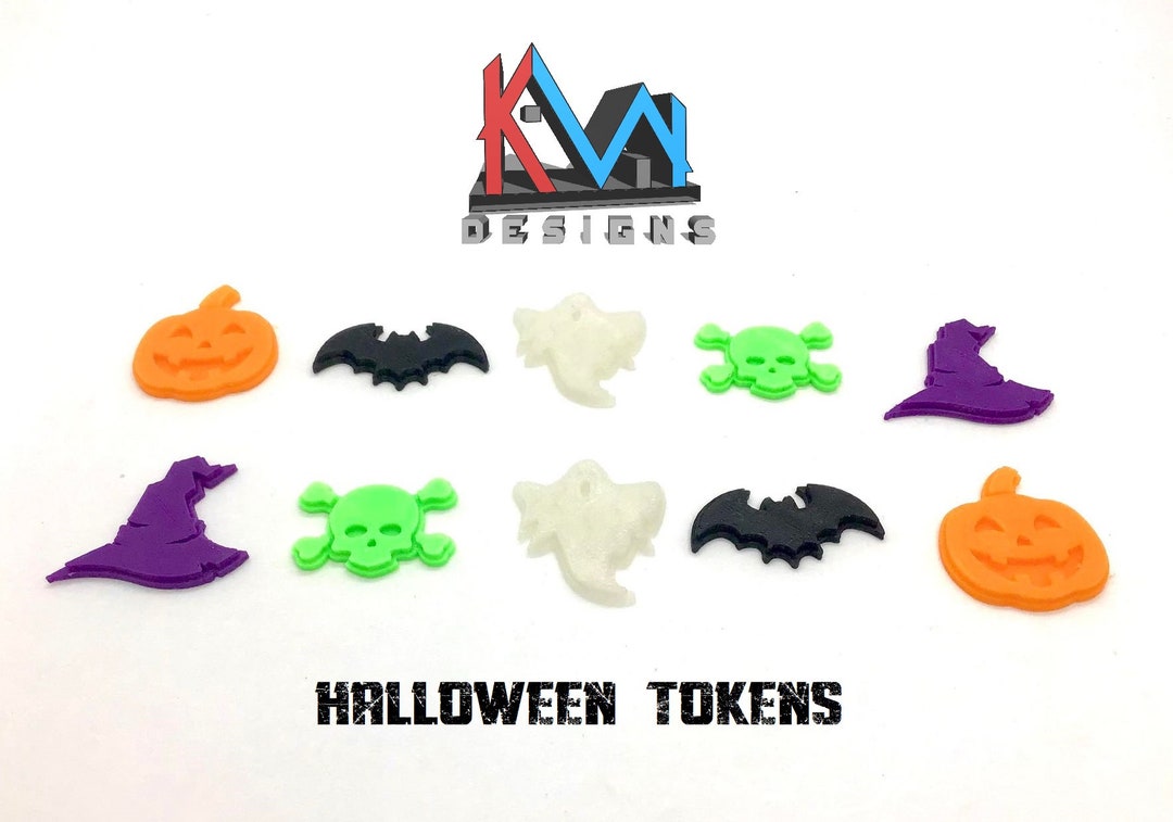 3D Printed - Halloween Tokens - Etsy