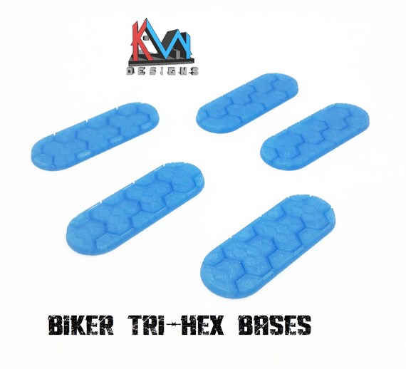 3D Printed Biker / Cavalry Tri-hex Bases Set of 5 - Etsy