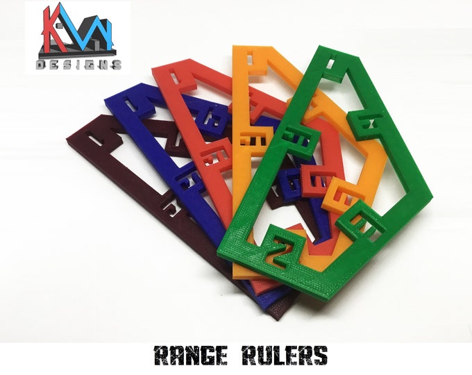 3D Printed - Range Ruler Tactical Template - (warhammer 40k, Age of ...