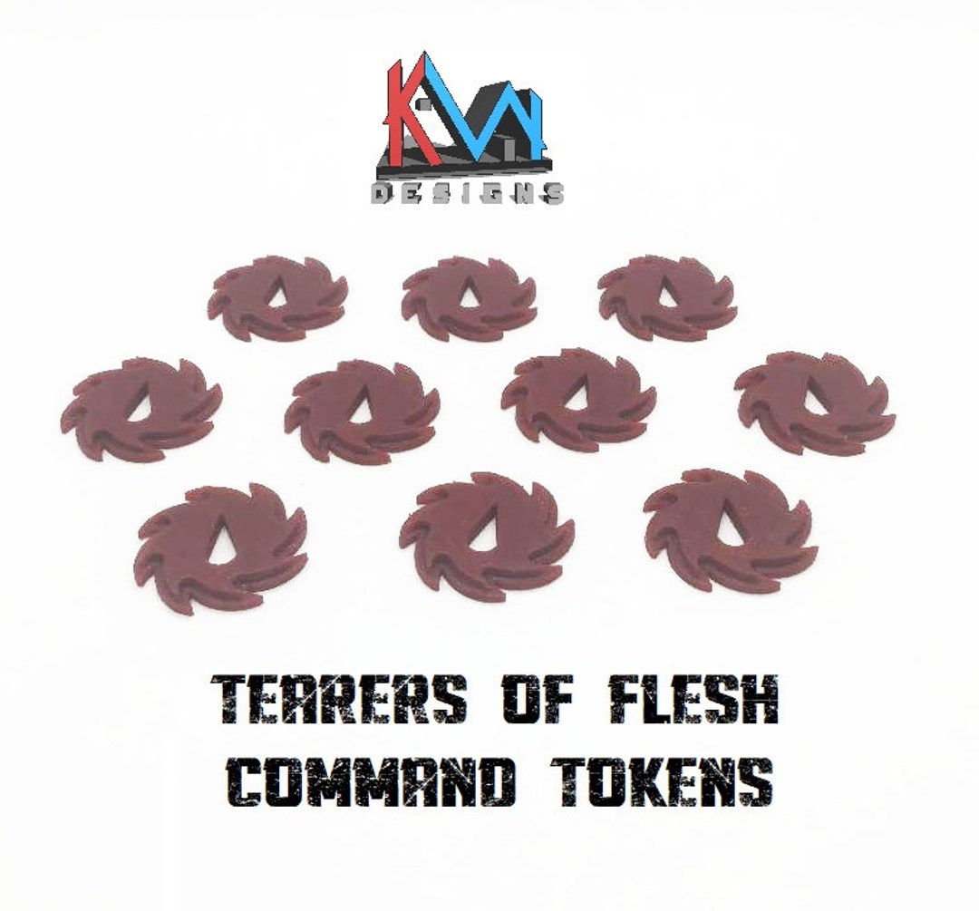3D Printed 40k Tearers of Flesh Command Point Tokens set of 10 - Etsy