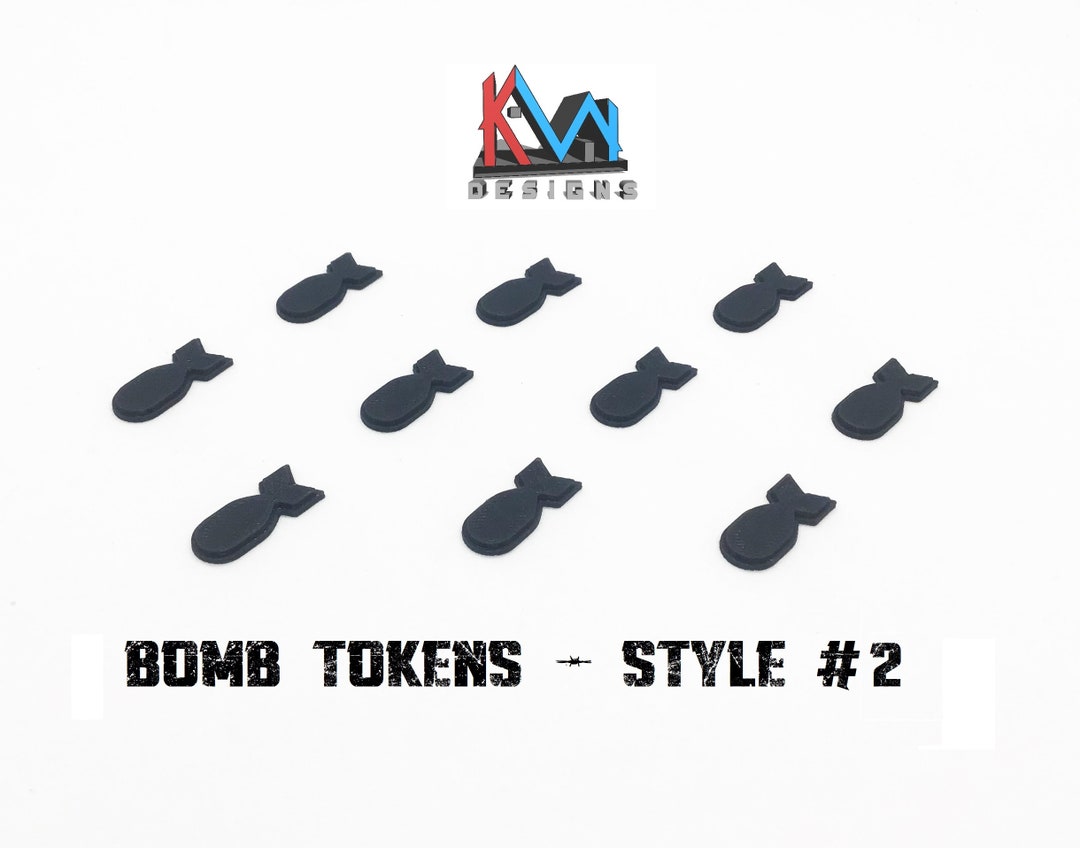 3D Printed Bomb Tokens / Markers Style 2 - Etsy