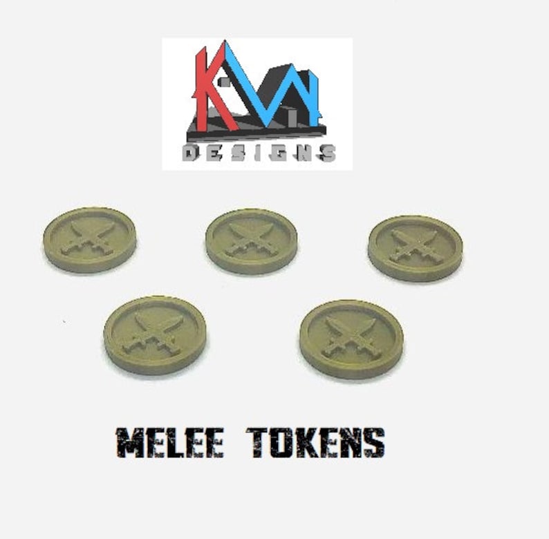 3D Printed Grimdark Future Melee Tokens - Etsy