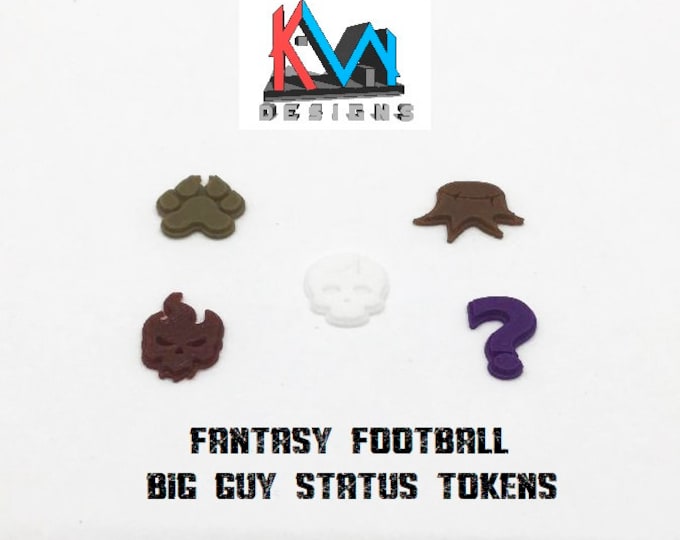 3D Printed - Fantasy Football Big Guy Status Tokens (blood Bowl) - Etsy