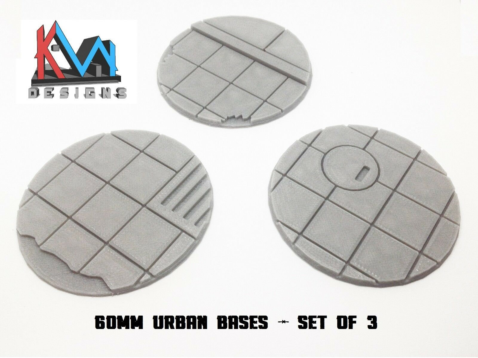 3D Printed - 60mm Scenic Urban City Street Bases - (set of 3) - Etsy