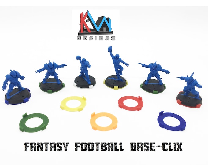 3D Printed - 32mm Fantasy Football Base-clix - Squad Markers for Bases ...