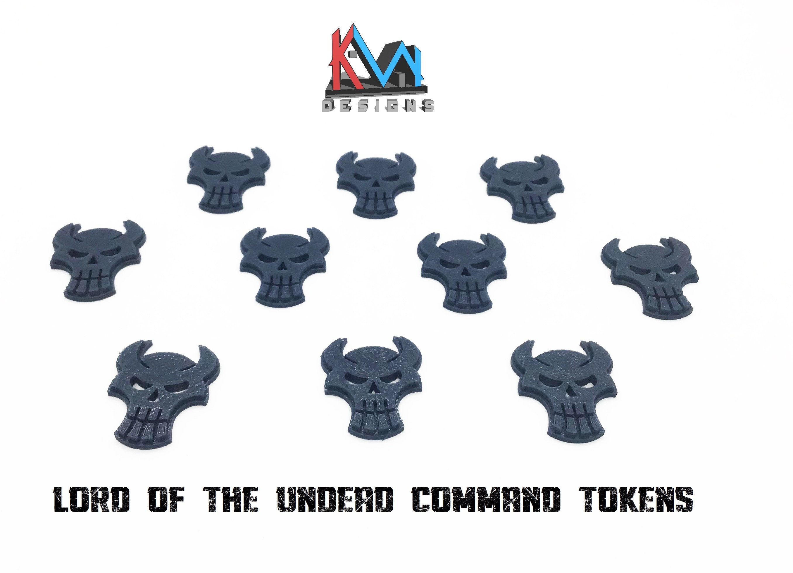 3D Printed Fantasy Lord of the Undead Command Point Tokens | Etsy