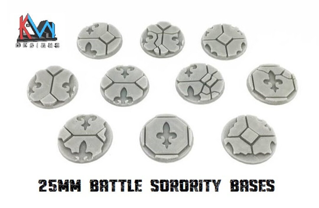 3D Printed - 25mm Scenic Battle Sorority Bases - Set of (10) - Etsy
