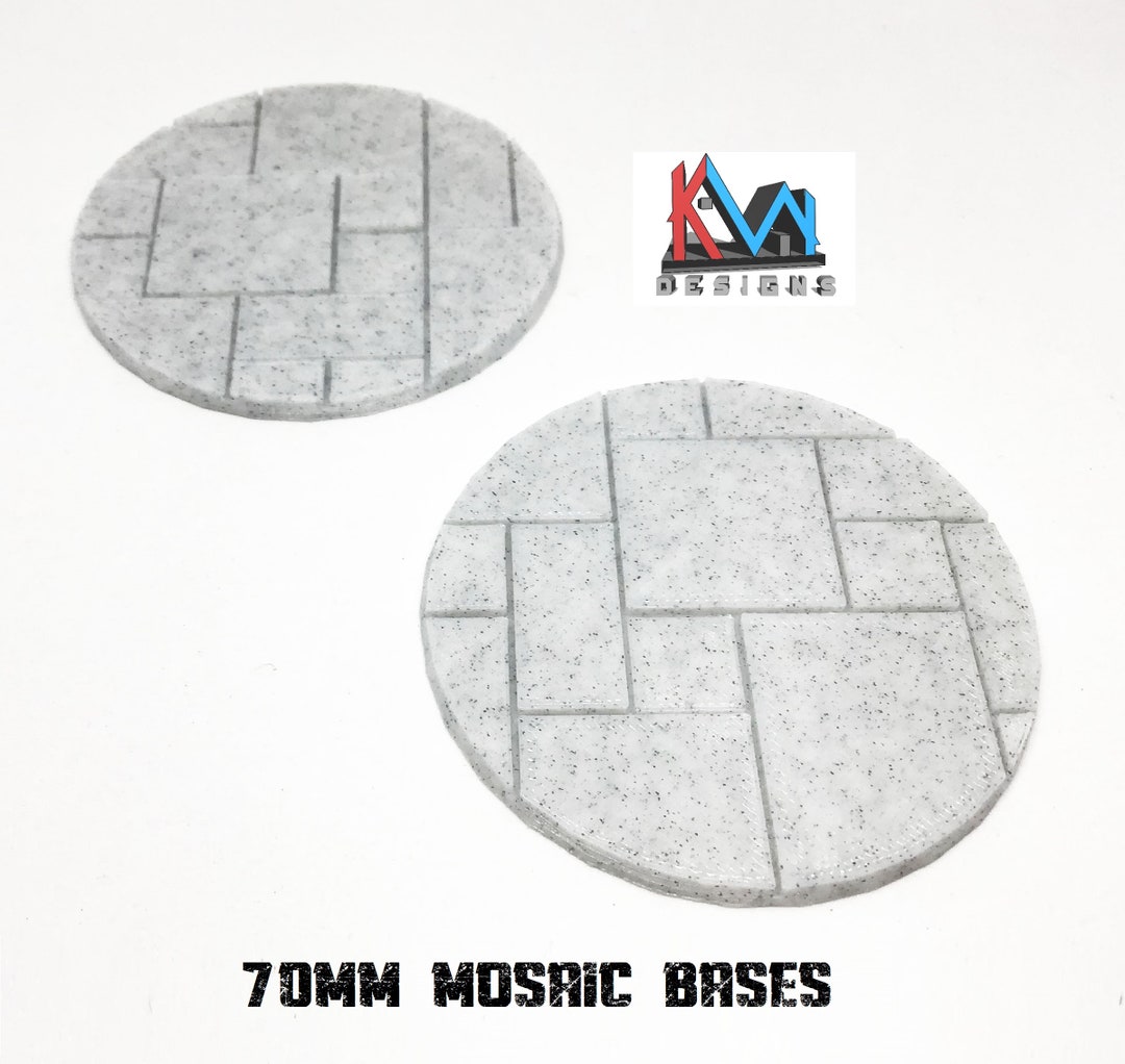 3D Printed 70mm Mosaic Stone Tile Bases Style Bases 2 Styles - Etsy