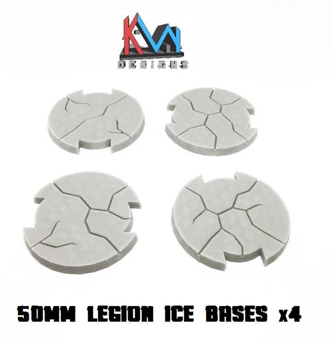 3D Printed 50mm Star Wars Legion Ice World Bases set of 4 - Etsy