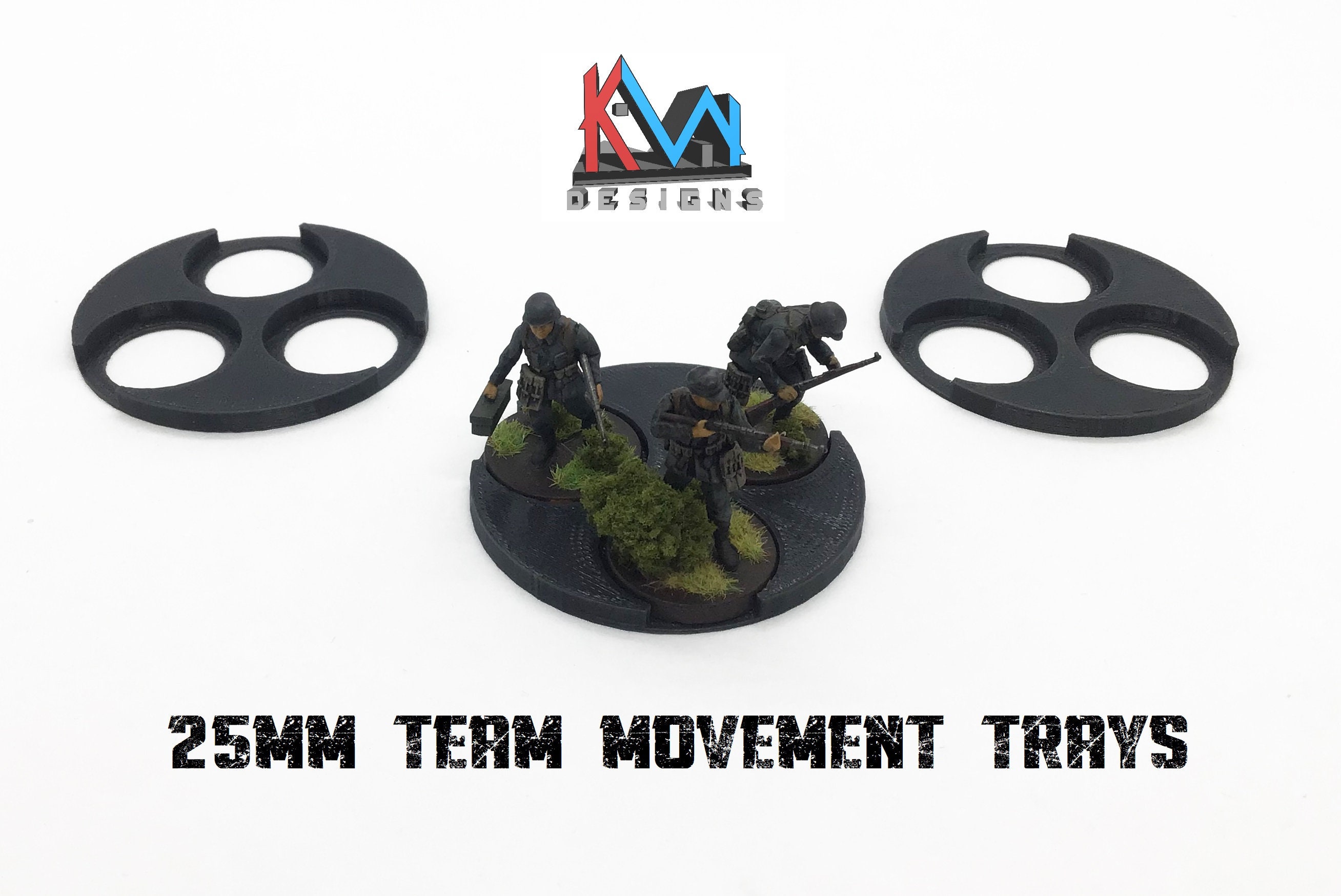 3D Printed - 25mm Base Team Movement Trays (3 Slot Trays) - Etsy