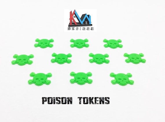 3D Printed Poison Tokens / Markers | Etsy