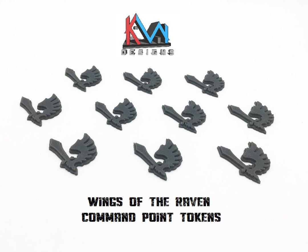 3D Printed - 40k Wings of the Raven Command Point Tokens (set of 10) - Etsy