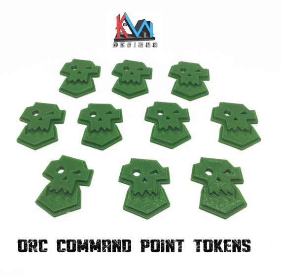 3D Printed 40k Orc Command Point Tokens set of 10 | Etsy