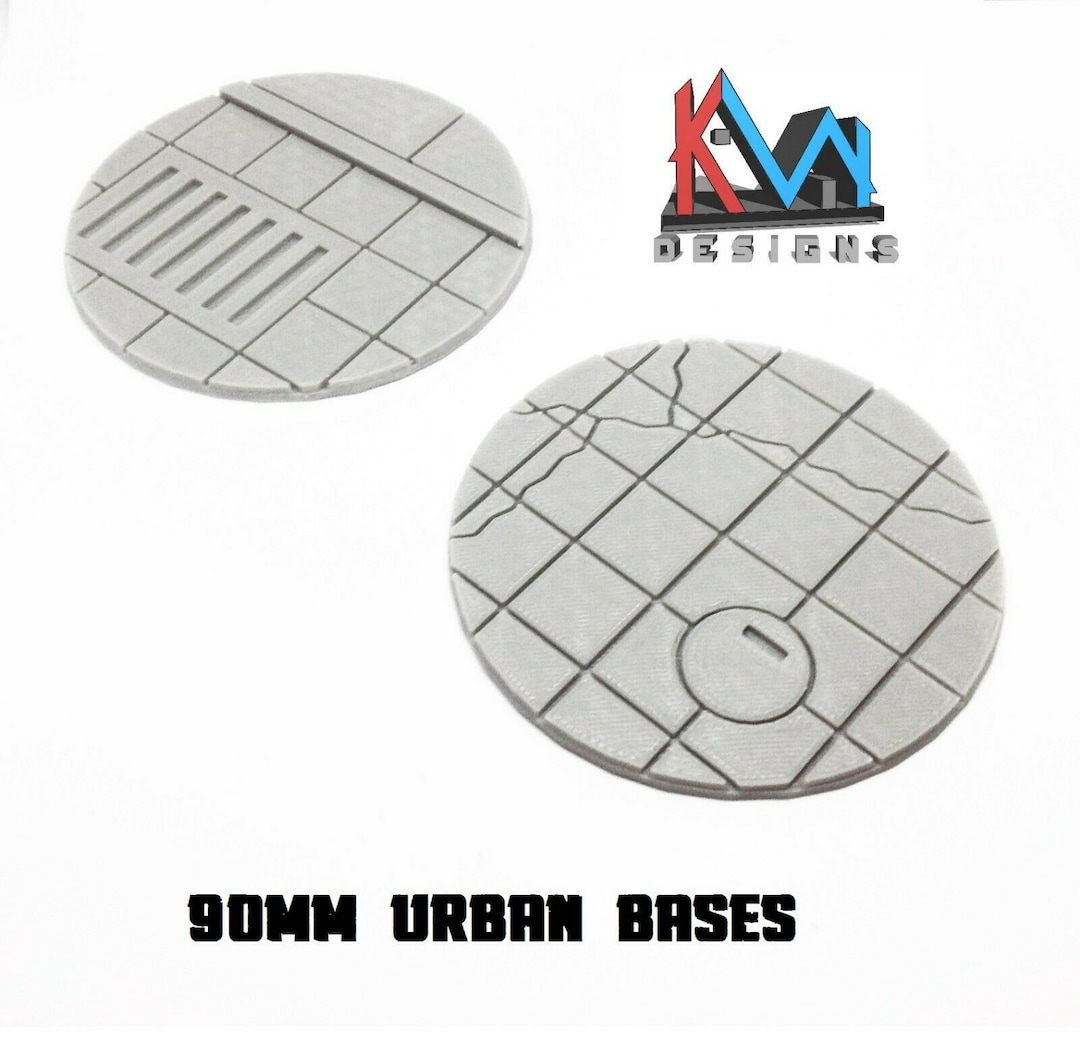 3D Printed - 90mm Scenic Urban City Street Bases - 2 Styles - Etsy