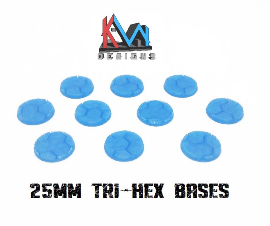 3D Printed - 25mm Tri-hex Bases - Set of 10 - Etsy