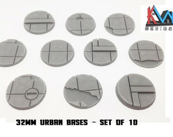 3D Printed 40mm Scenic Urban City Street Bases Set of 10 Bases - Etsy