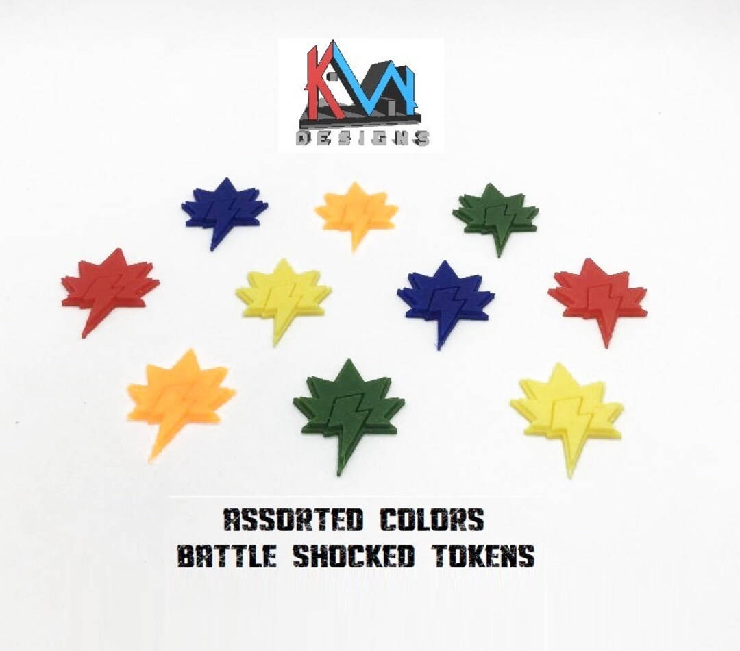 3D Printed 10th Edition Battle Shocked Tokens / Markers set - Etsy