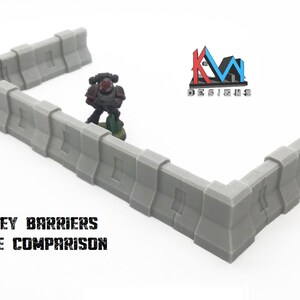 3D Printed - Jersey Barriers - (warhammer 40K, Kill Team Arena ...
