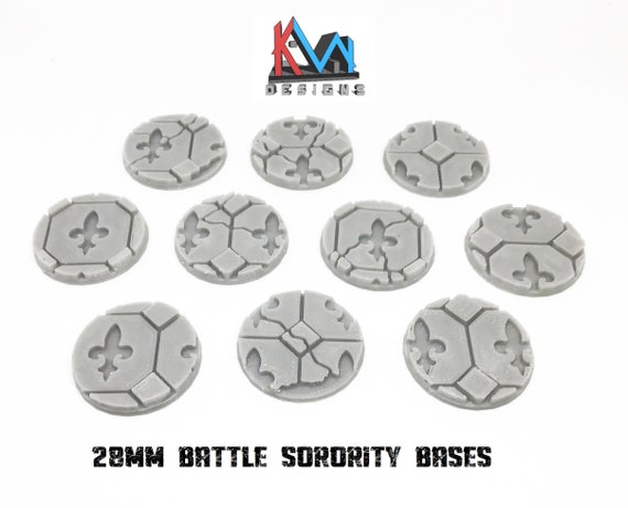 3D Printed 28mm Scenic Battle Sorority Bases Set of 10 - Etsy