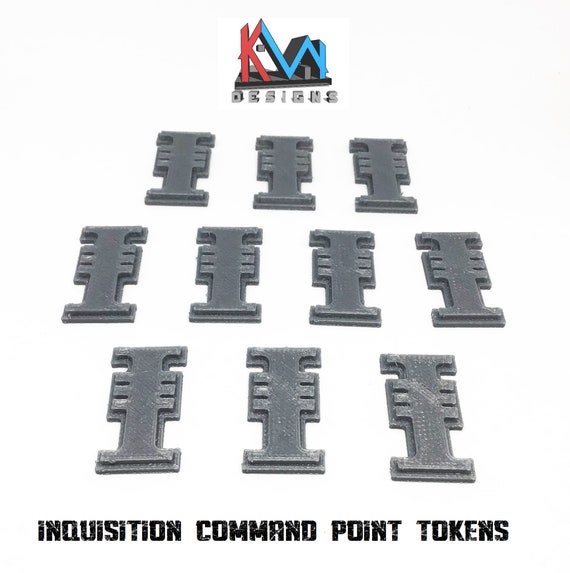 3D Printed 40k Inquisition Command Point Tokens Set of 10 | Etsy