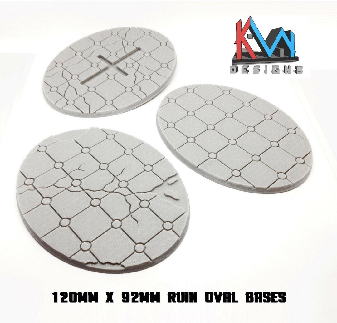 3D Printed 120x92mm Ancient Temple Ruin Bases 3 Different Styles - Etsy