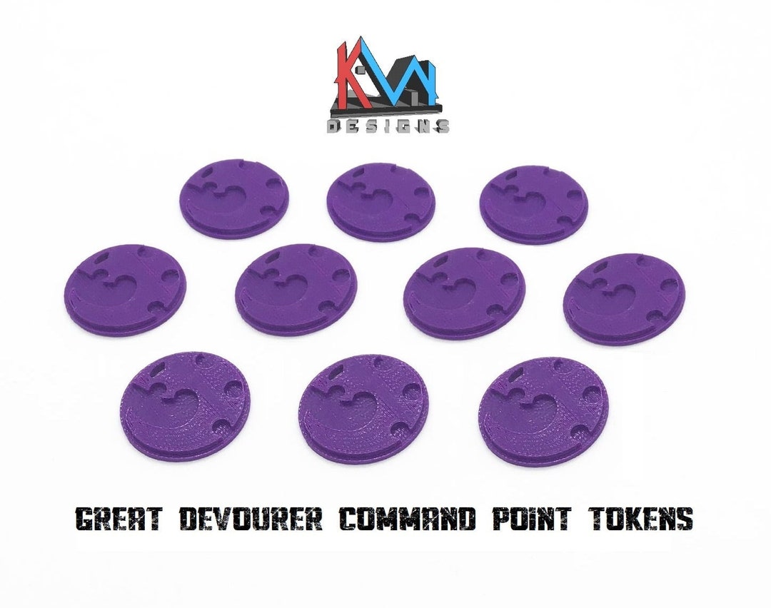 3D Printed 40k Great Devourer Command Point Tokens set of 10 - Etsy