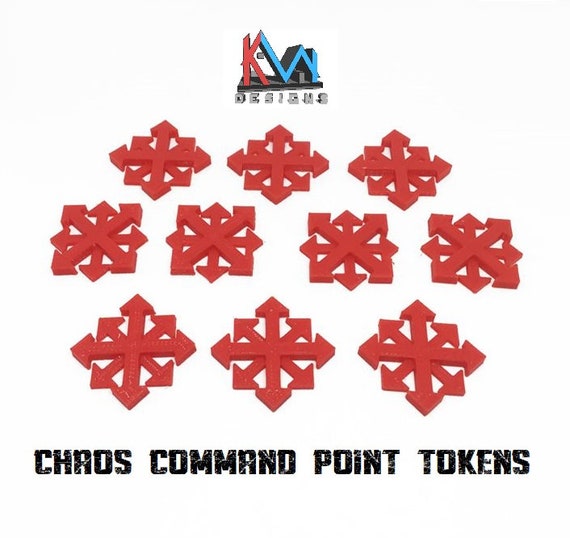 3D Printed 40k Chaos Command Point Tokens set of 10 | Etsy