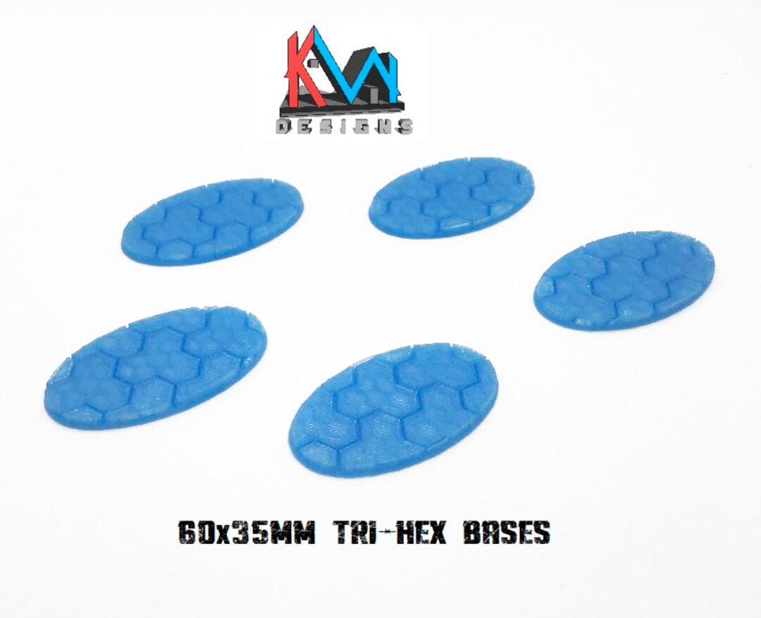 3D Printed 60x35mm Tri-hex Bases Set of 5 - Etsy