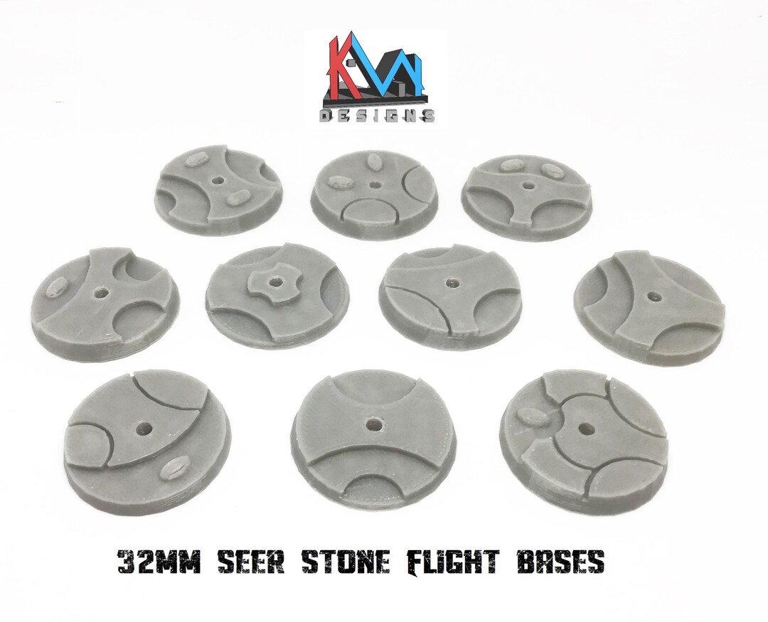 3D Printed - 32mm Scenic Seer Stone Flight Bases - Set of (10) - Etsy