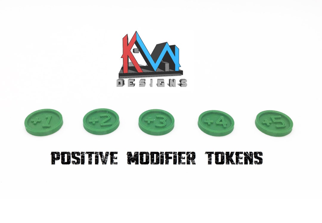 3D Printed - Positive Modifier Tokens - Etsy