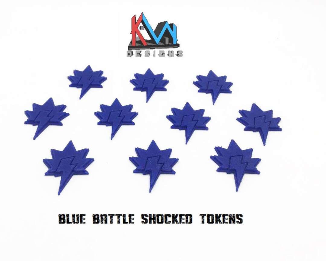 3D Printed - 10th Edition Battle Shocked Tokens / Markers (set of 10 ...