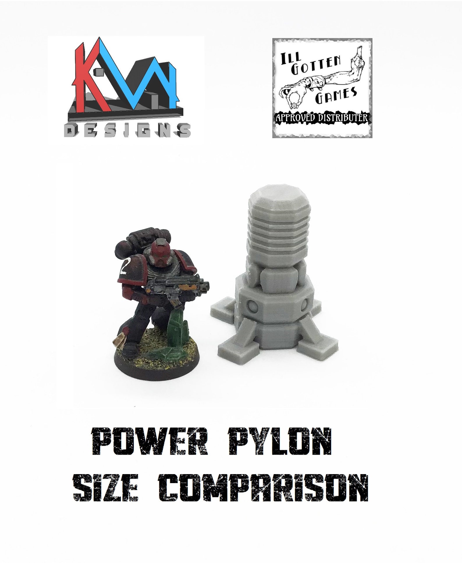 3D Printed - 28mm Heroic Scale Power Pylon Terrain - Etsy