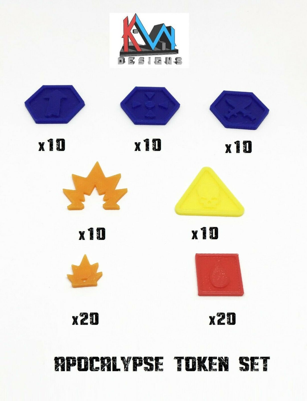 3D Printed - 40k Apocalypse Compatible Tokens - 90 Tokens - Etsy