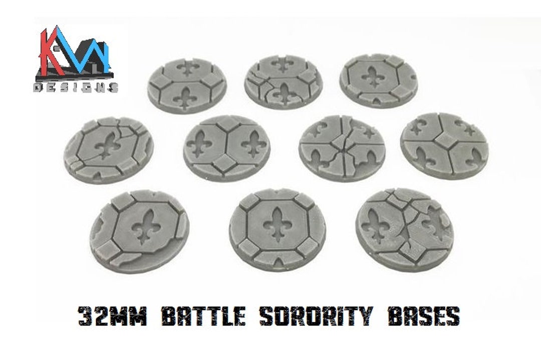 3D Printed - 32mm Scenic Battle Sorority Bases - Set of (10) - Etsy